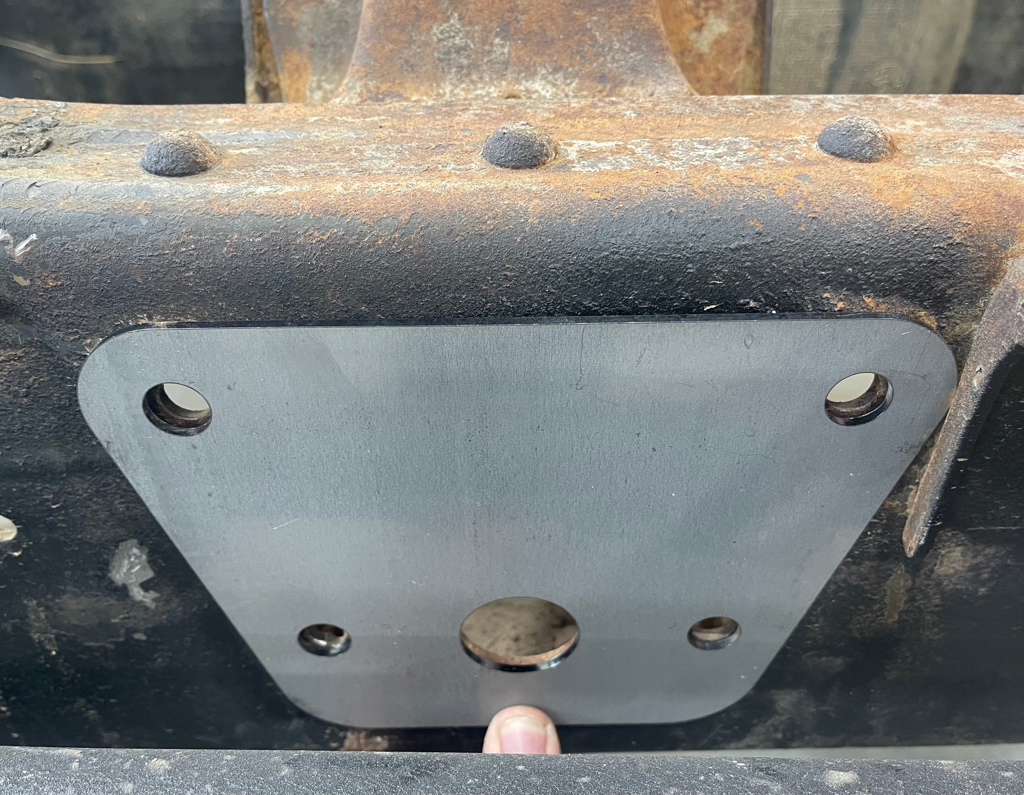 72-93 Dodge Frame Rust Repair Plates Rear Leaf, Front Shackle